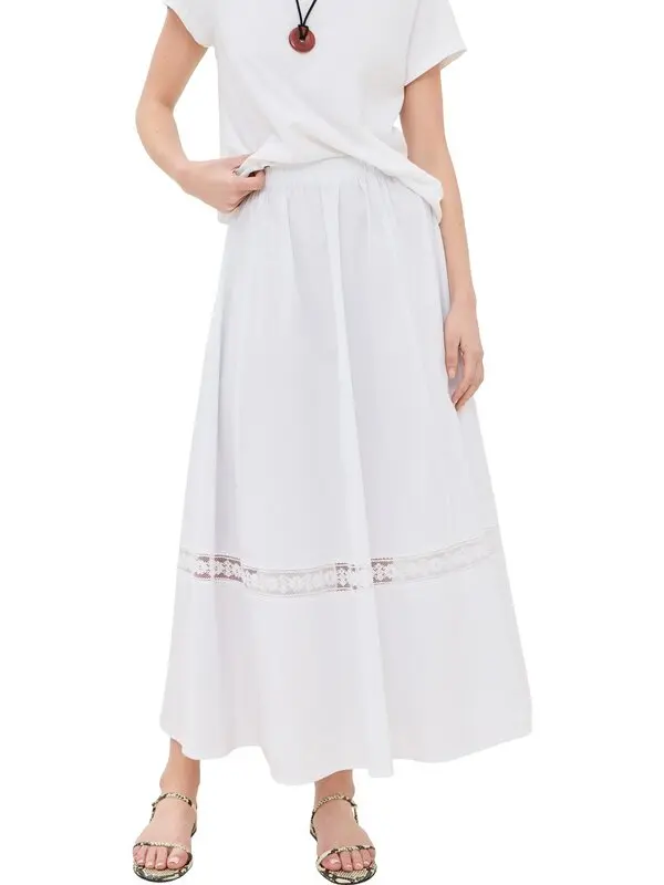 LE BOP X Mally K. Goldman Carey Skirt - White