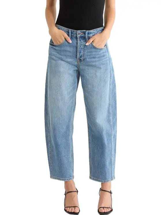 Good American High Waist Ankle Barrel Jeans - Indigo1350