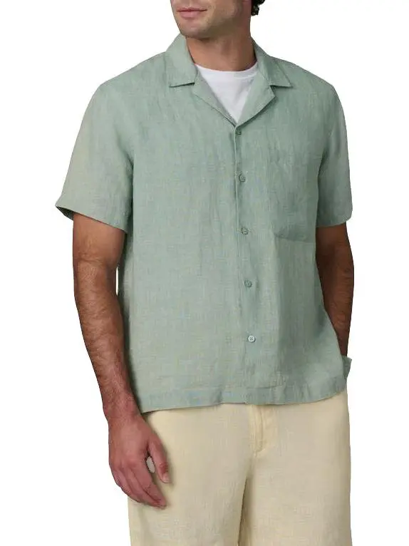 Joe's Jeans Slub Cotton Camp Shirt - Green