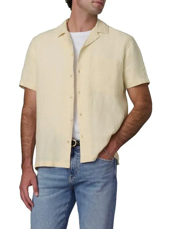 Joe's Jeans Slub Cotton Camp Shirt - Summer Sand