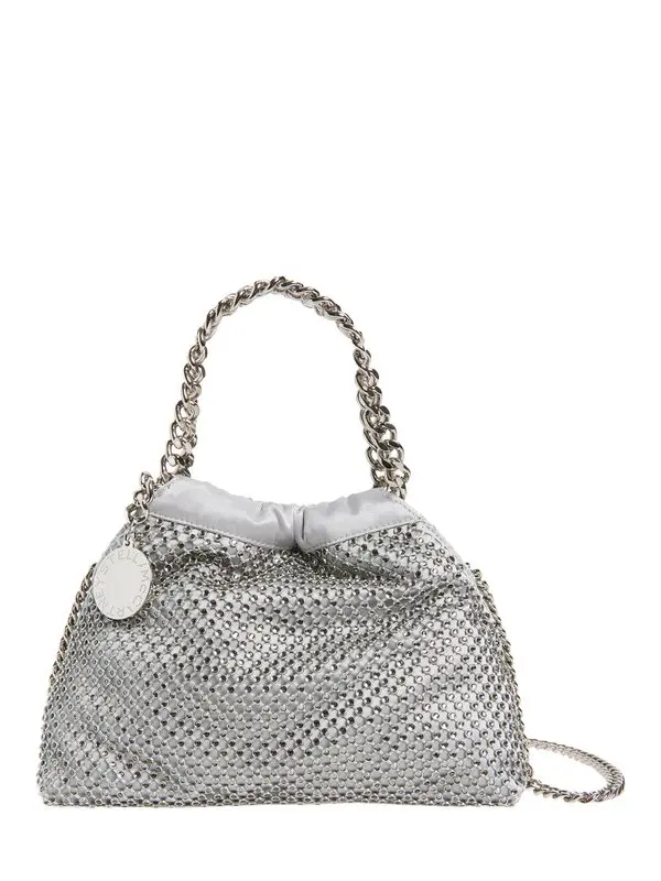Stella McCartney Mini Falabella Crystal Mesh Shoulder Bag - Silver