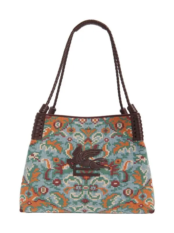 Etro Libra Jacquard Tote Bag - Multicolor Azure Base