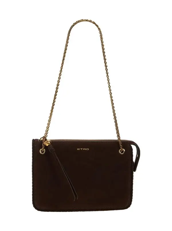 Etro Suede Crossbody Bag - Ebony