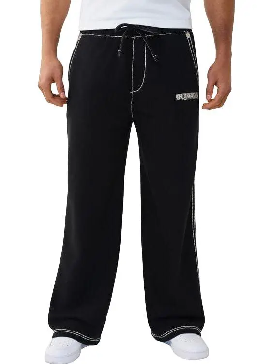 True Religion Super T Baggy Sweatpants - Jet Black