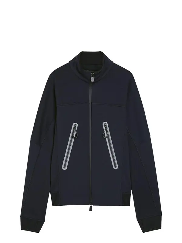 Moncler Logo-appliquéd Stretch-jersey Sweatshirt - Navy