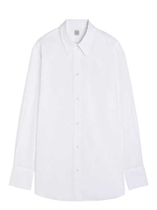 TOTEME Cotton And Linen-blend Shirt - White