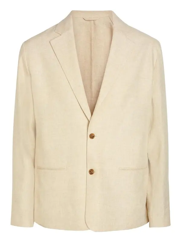 Nn07 Timo Linen Blazer - Ecru