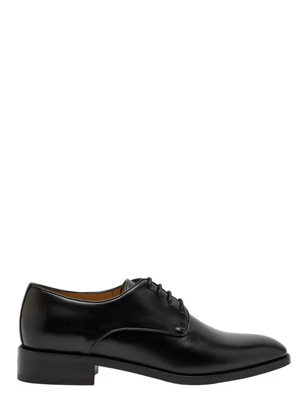 Valentino Garavani Des Dieux Leather Derby Loafers - Black