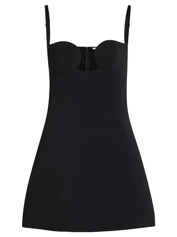 NENSI DOJAKA Sculpted Crepe Mini Dress - Black