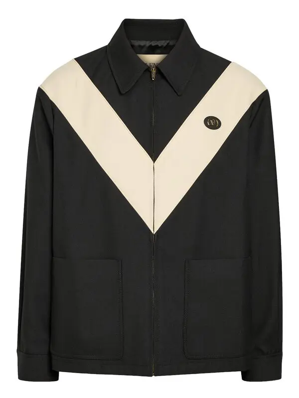 Valentino Garavani Panelled Woven Jacket - Black