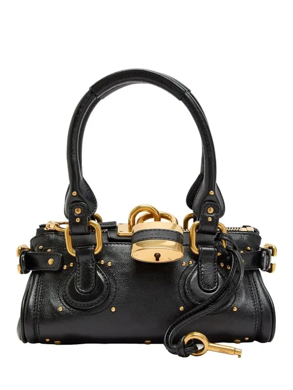 Chloé Paddington Grained Leather Shoulder Bag - Black