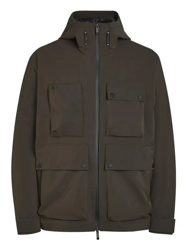 Moncler Arcturus Hooded Ripstop Windbreaker Jacket - Dark Brown