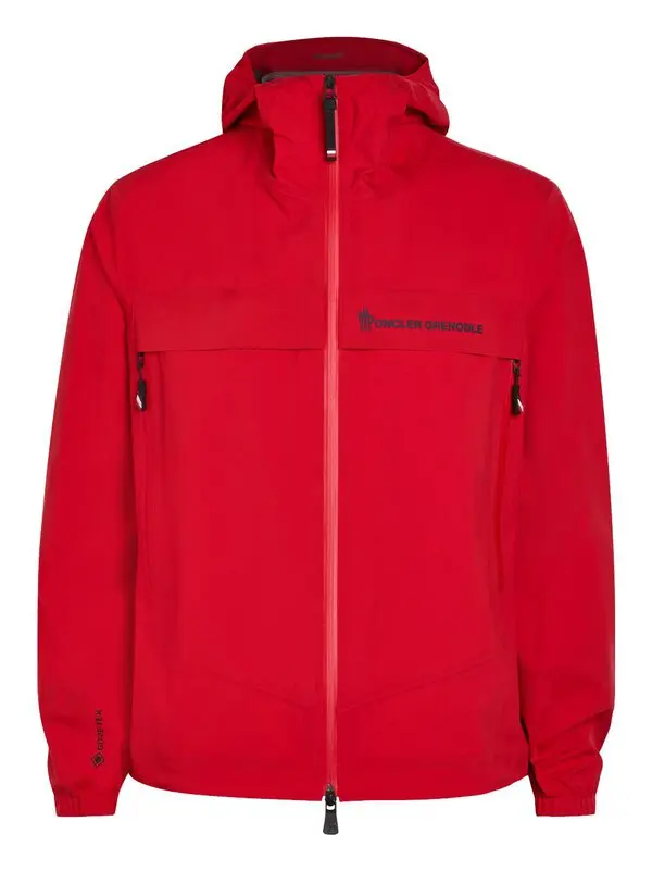 Moncler Shipton Waterproof Packable Hooded Nylon Jacket - Red