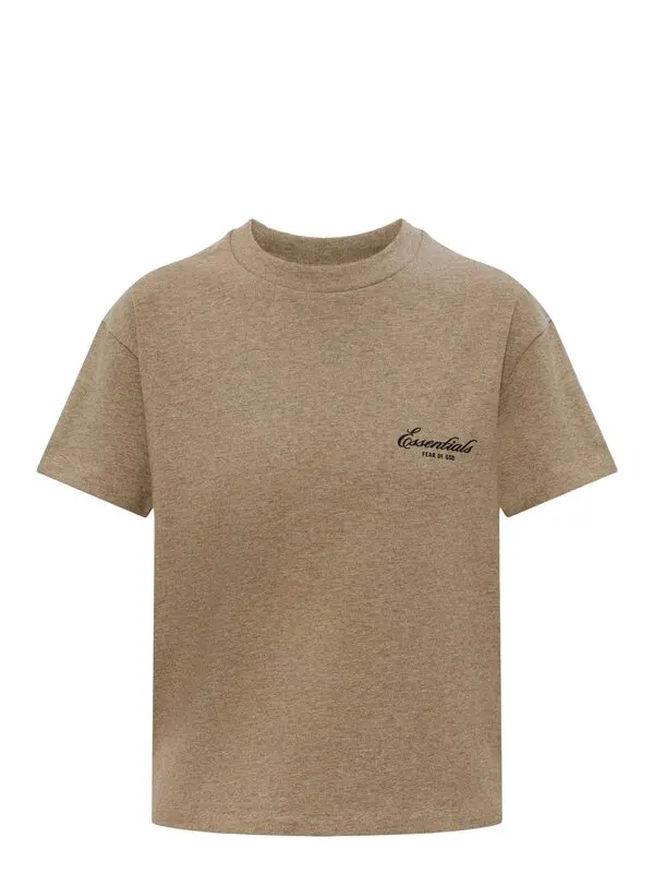 Fear Of God T-shirt With Embroidered Logo - Beige