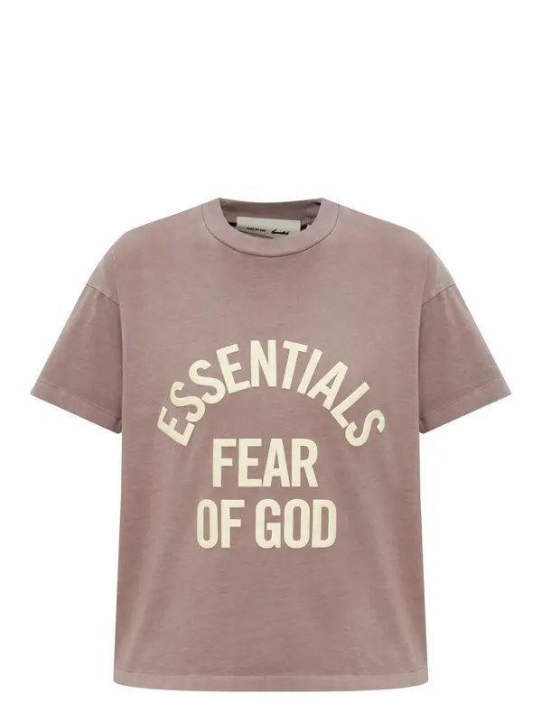 Fear Of God T-shirt With Printed Logo - Purple