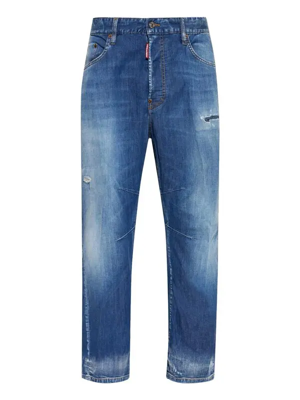 Dsquared2 Faded Relaxed Skinny Jeans - Navy Blue