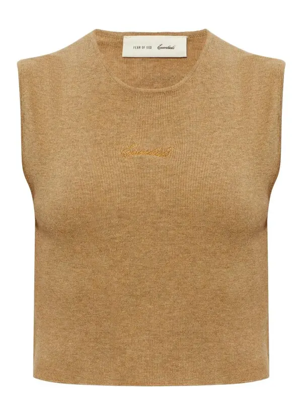 Fear Of God Sleeveless Knit Top - Beige
