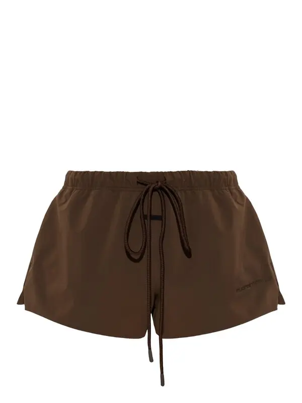 Fear Of God Shorts With Embroidered Logo - Brown