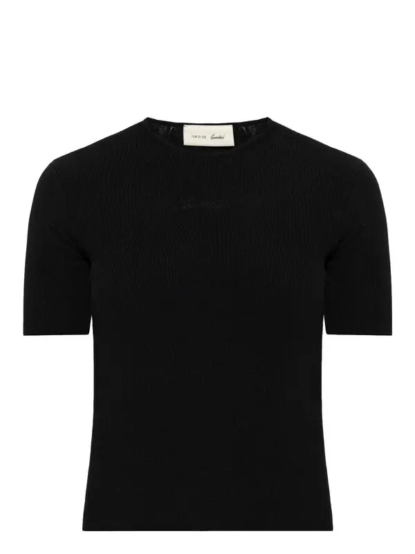 Fear Of God Embroidered Logo Top - Black