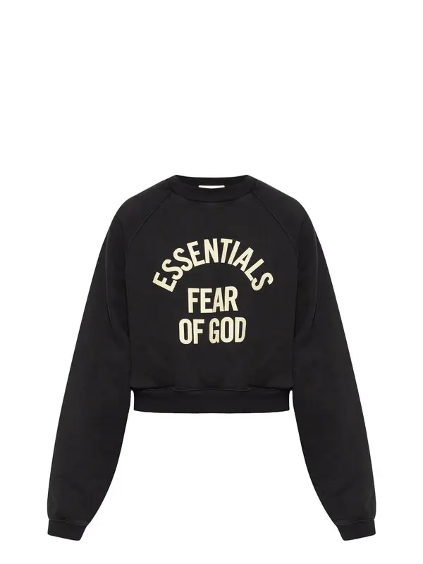 Fear Of God Sweatshirt With Printed Logo - Black