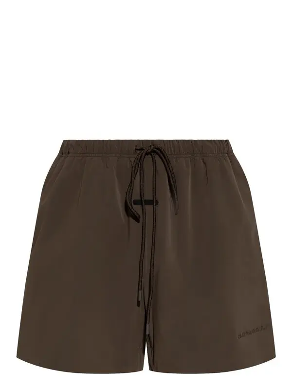 Fear Of God Logo Shorts - Brown