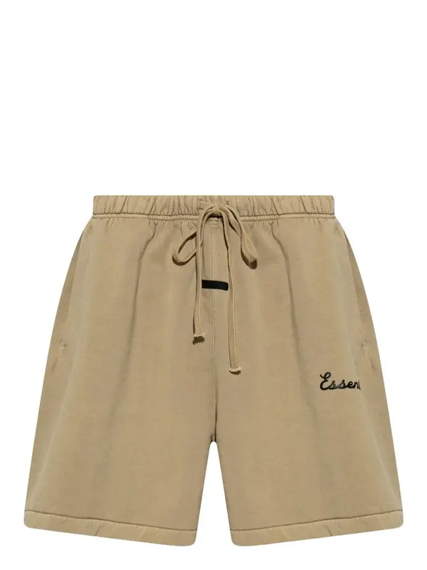 Fear Of God Logo Shorts - Beige