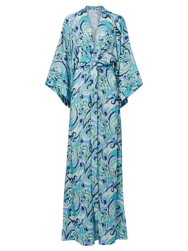 Melissa Odabash Eloise Printed Maxi Dress - Blue