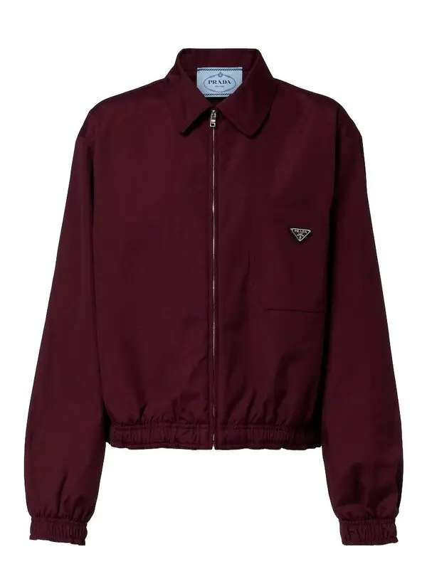 Prada Logo Blouson Jacket - Burgundy