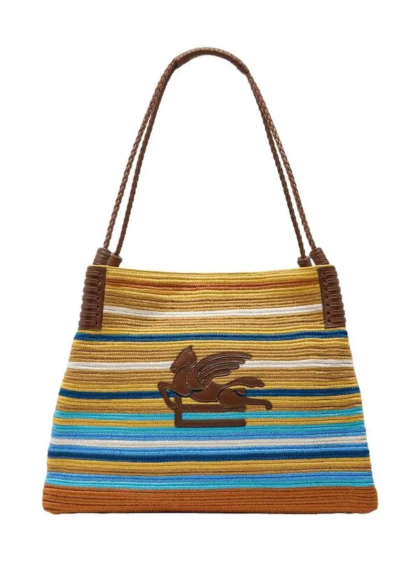 Etro Libra Medium Striped Tote Bag - Multicoloured
