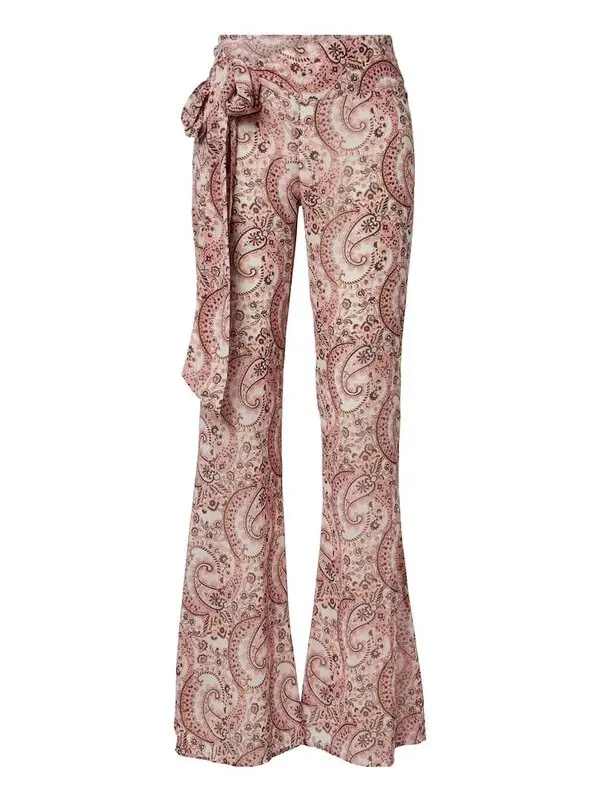 BANANHOT Bowie Paisley Flared Pants - Pink