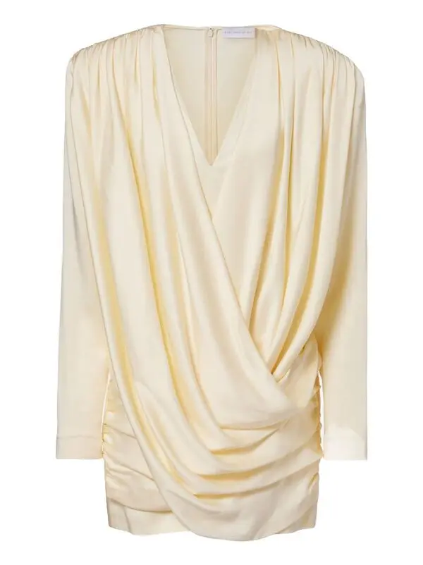 Stella McCartney Draped Satin Minidress - White