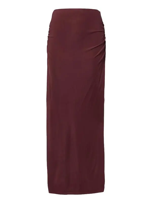 AYA MUSE Kaima Jersey Maxi Skirt - Burgundy
