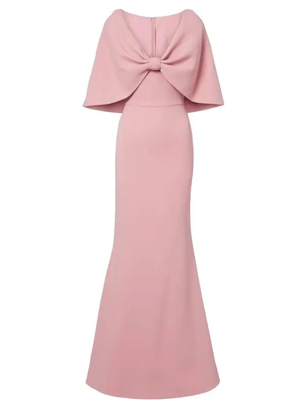 Elie Saab Caped Cady Gown - Pink