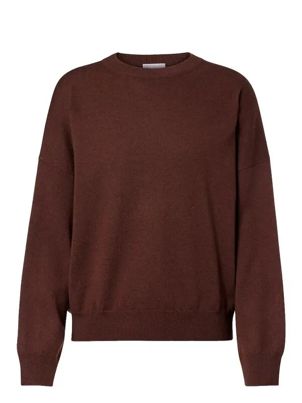 Brunello Cucinelli Monili Cashmere Sweater - Brown