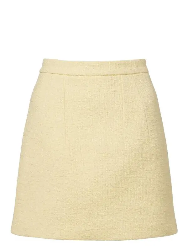 PATOU Cotton Miniskirt - Yellow