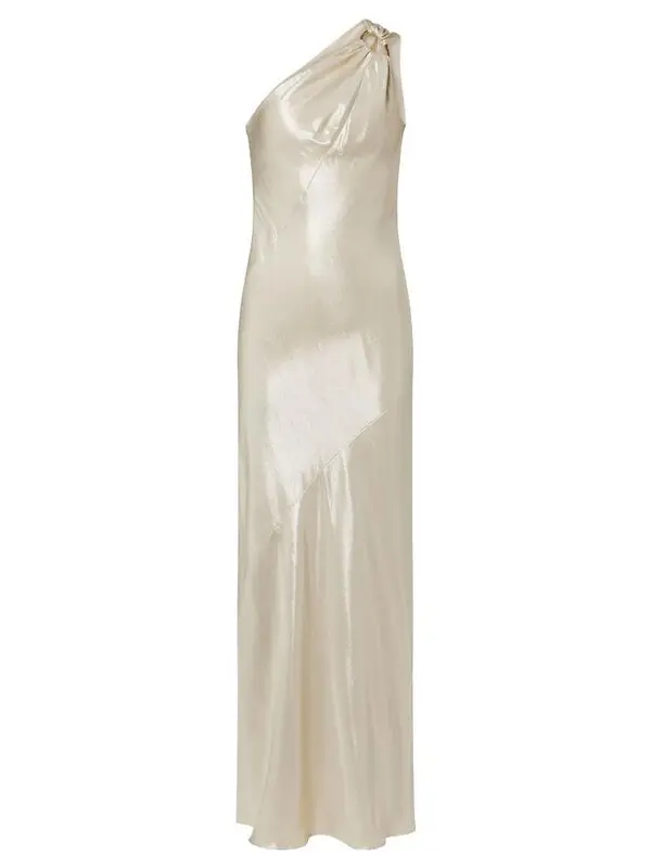 Max Mara Odissea One-shoulder Gown - Gold