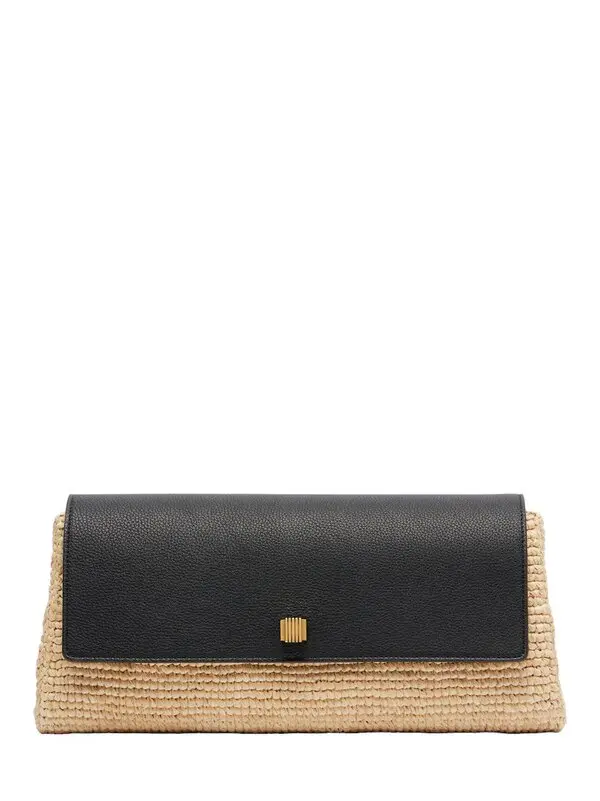 Khaite Audrey Raffia Clutch - Beige