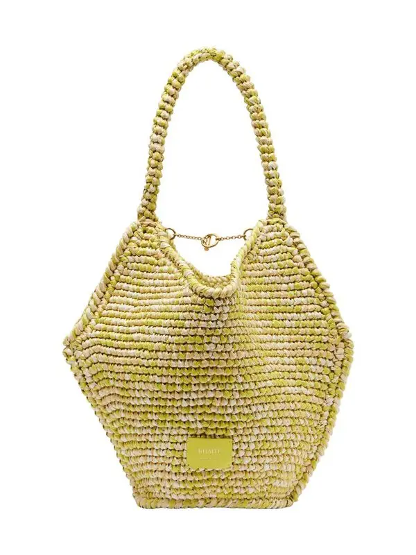 Khaite Lotus Mini Raffia Tote Bag - Yellow