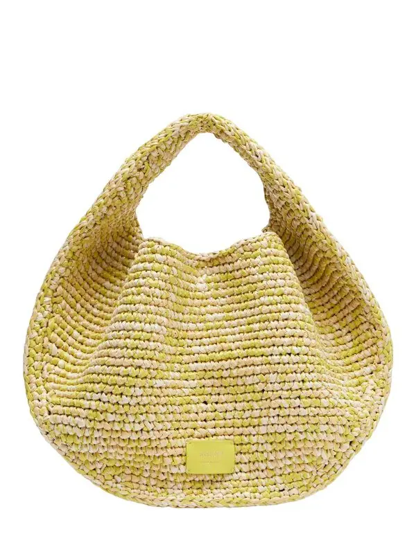 Khaite Olivia Medium Raffia Top-handle Bag - Yellow
