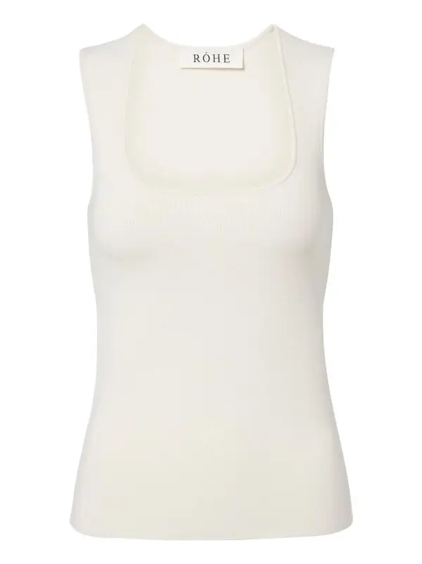 RÓHE Knitted Tank Top - White