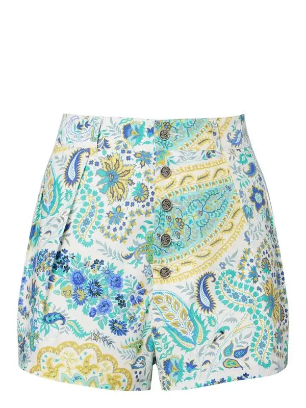 Etro Paisley Cotton Shorts - Multicoloured