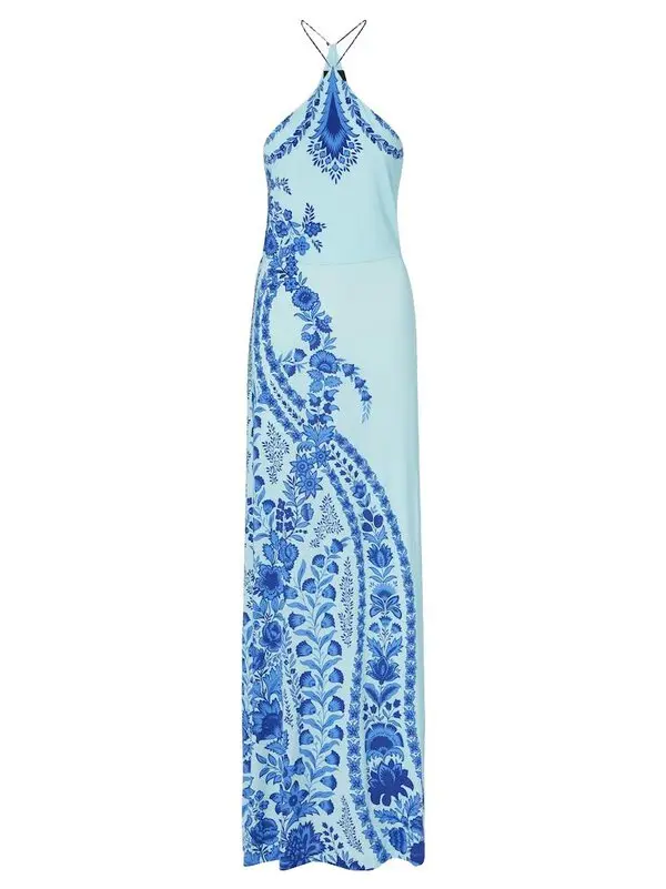 Etro Printed Halterneck Maxi Dress - Multicoloured