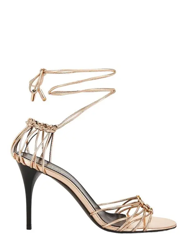 Saint Laurent Babylone Stiletto Sandals - Nude