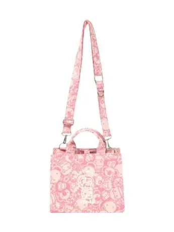 A BATHING APE Baby Milo & Friends Small Tote - Pale Pink