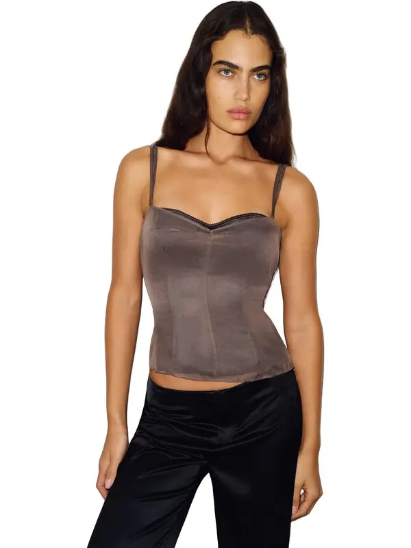 REFORMATION Fifer Top - Grey