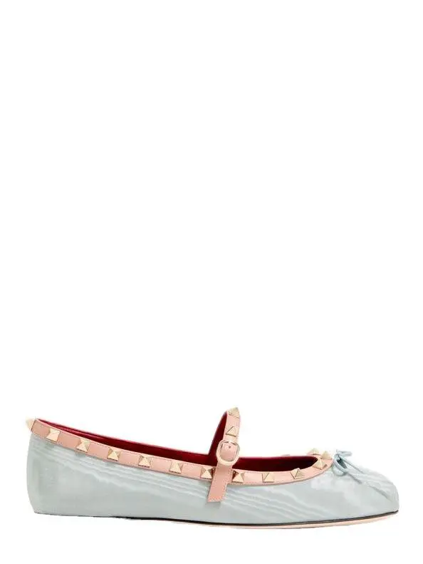 Valentino Garavani Rockstud Mary-jane Ballerinas - Azure