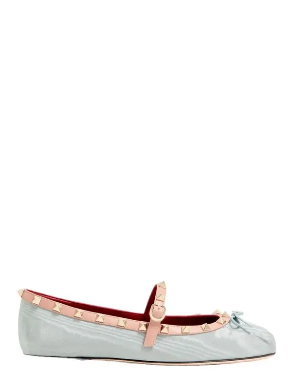 Valentino Garavani Rockstud Mary-jane Ballerinas - Azure