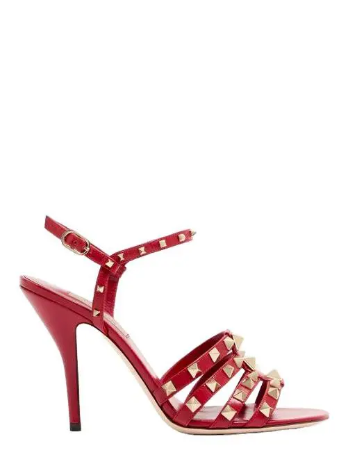 Valentino Garavani Rockstud Kidskin Sandal - Red