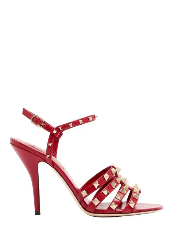 Valentino Garavani Rockstud Kidskin Sandal - Red