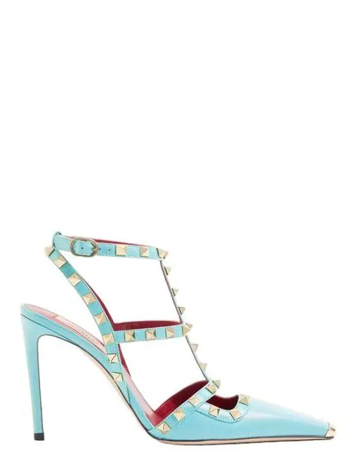 Valentino Garavani Rockstud Kidskin Pumps - Azure
